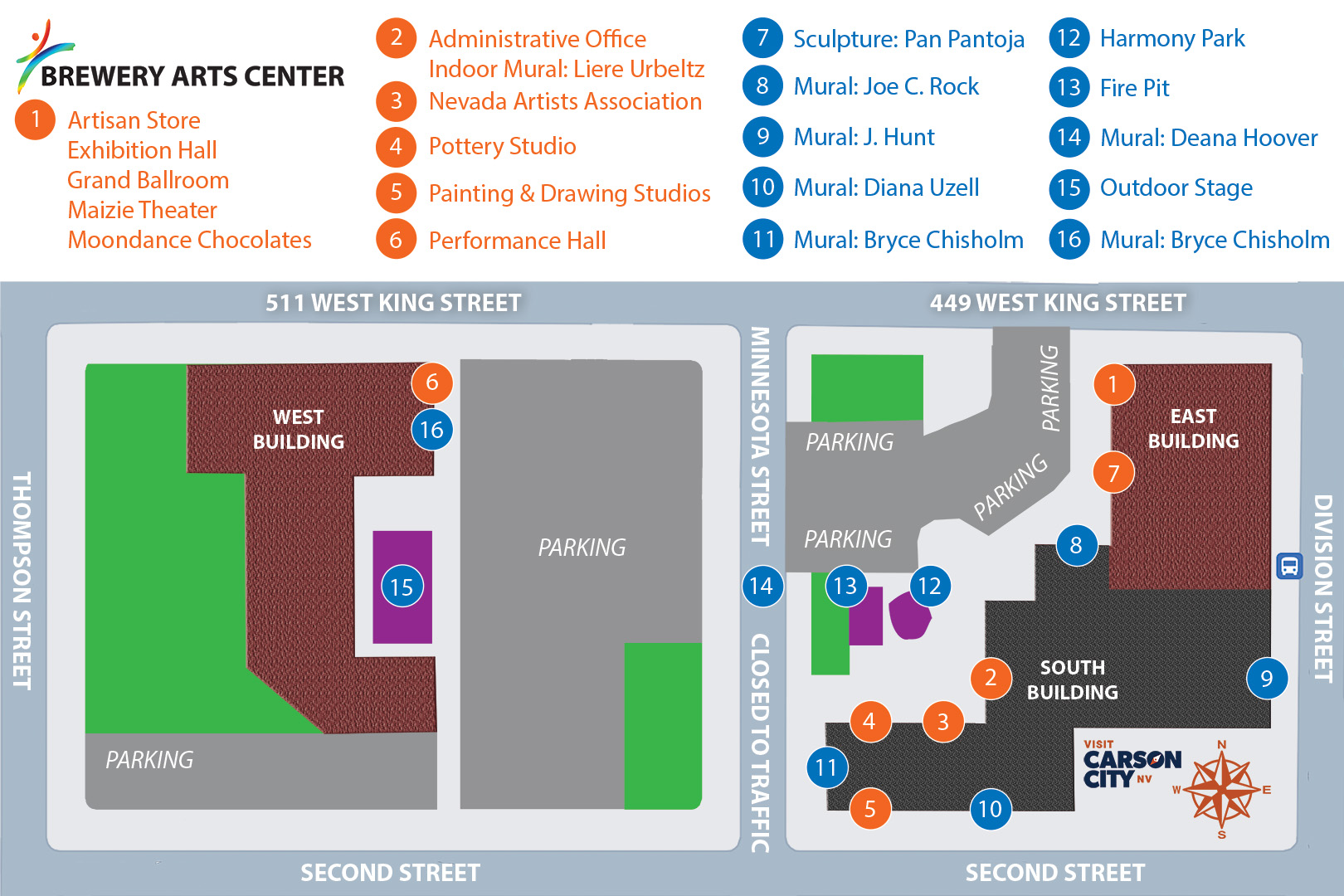 Campus Map - Brewery Arts Center