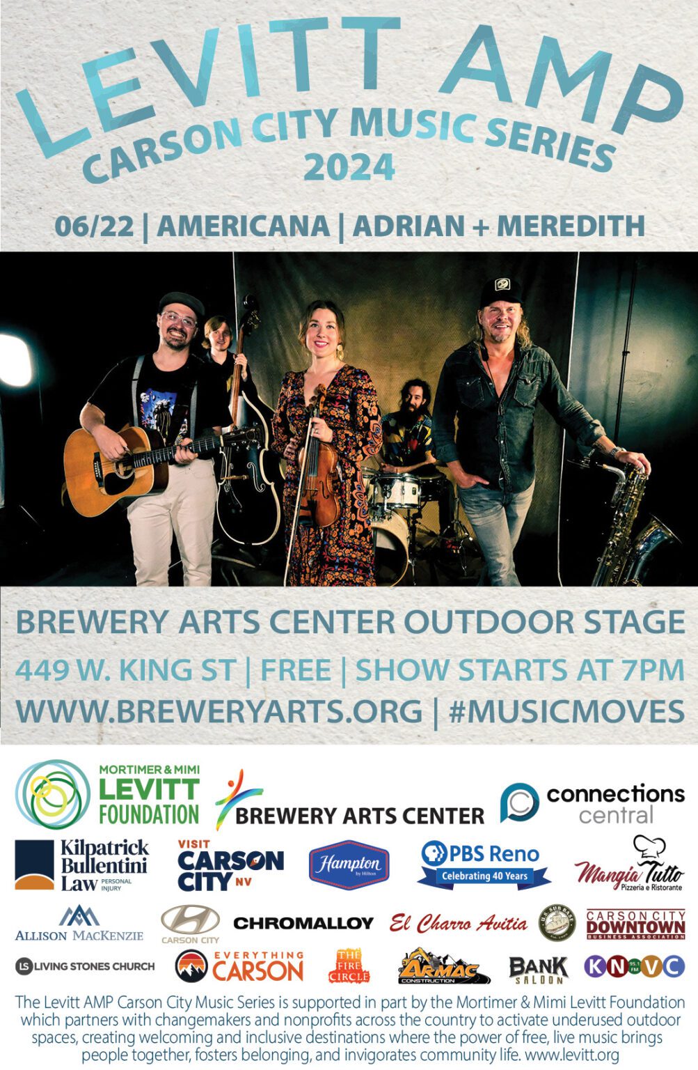 Adrian+Meredith | FREE | Levitt AMP Carson City Music Series | Saturday ...